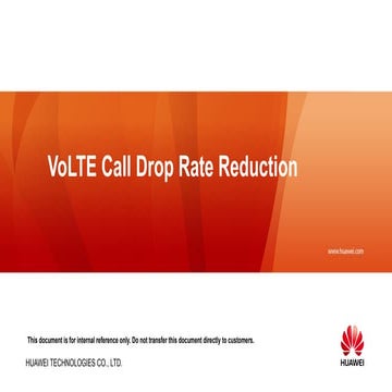 2 Voice over LTE Call Drop Rate OPTIMISATION | PPTX