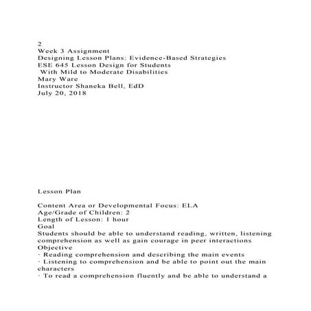 2Week 3 AssignmentDesigning Lesson Plans Evidence-Based Strat.docx