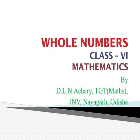 2 Whole Numbers 1.pptx. for class 6 six. | PDF