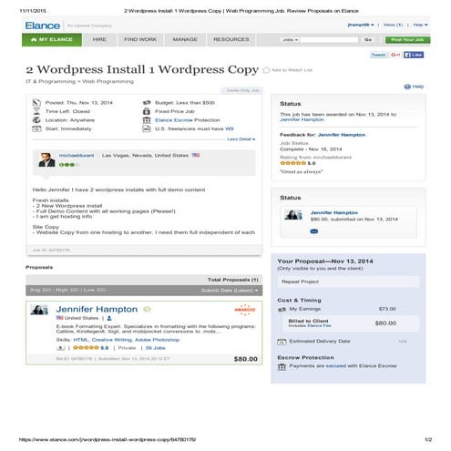 2 wordpress install 1 wordpress copy web programming job | PDF