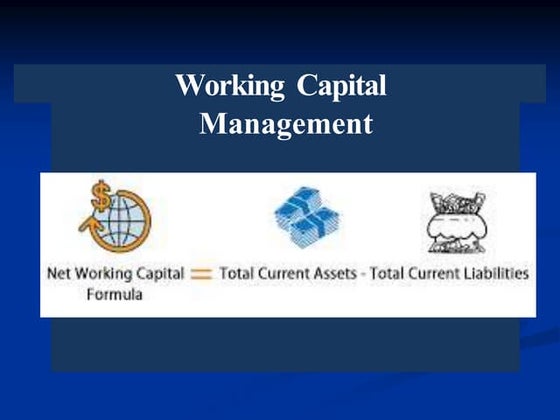 Working capital assessment | PPT