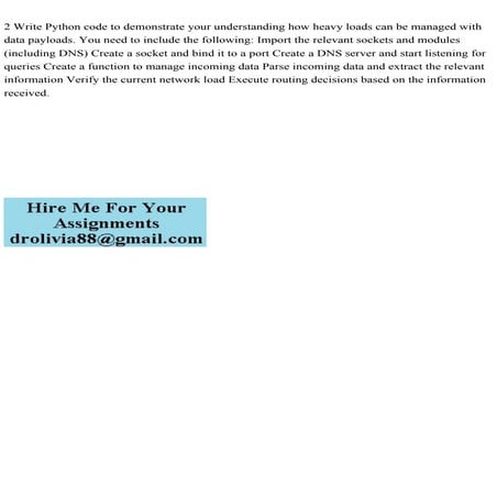 2 Write Python code to demonstrate your understanding how heavy load.pdf