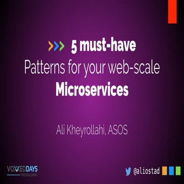 Voxxed Days Thesaloniki 2016 5 Must Have Patterns For Your Web Scale Microservice Ppt