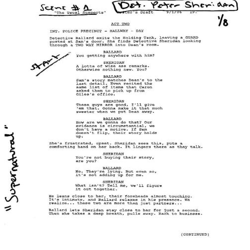 Supernatural 2.07 The Usual Suspects Casting Sides for Detective Peter ...