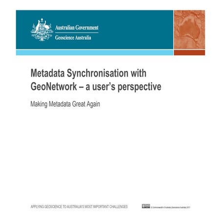 Metadata syncronisation with GeoNetwork - a users perspective | PDF