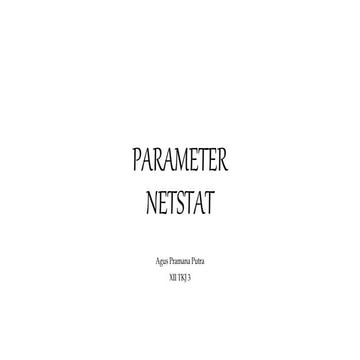 PARAMETER NETSTAT | PPT