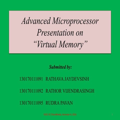 Advanced microprocessor ppt | PPT