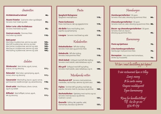 Dolly Dimple's Restaurant meny | PDF