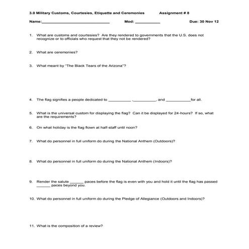 Military courtesy and discipline | PPTX