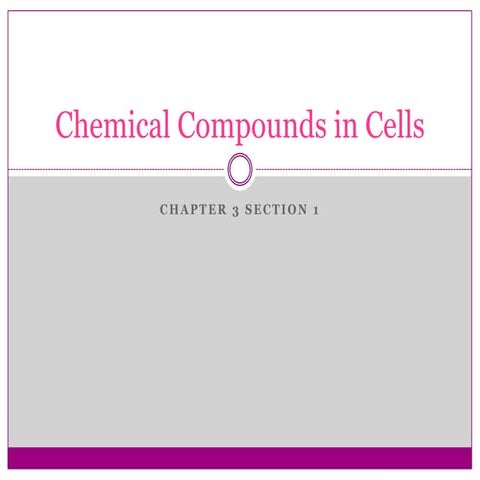 The Chemistry of Life | PPT