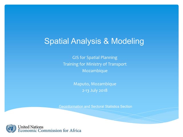 3 1 Geo Spatial Analysis Spatial Modeling Pptx