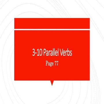 3 10 parallel verbs | PPTX