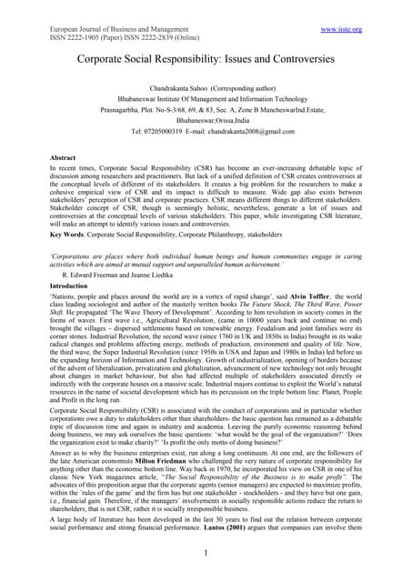 Corporate social responsibility lecture notes | PDF | Green Solutions ...