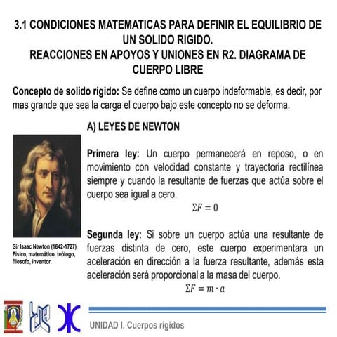 Estatica (Reacciones en apoyos y equilibrio 2D) | PPTX