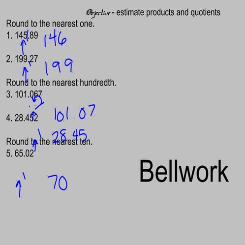 3.2 estimating products and quotients | PPT
