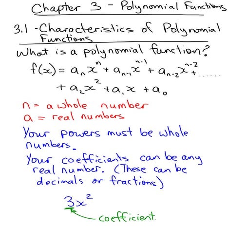 PC 30 3.1 Characteristics of Polynomials | PPTX