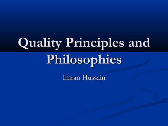 Introduction to quality system | PPT