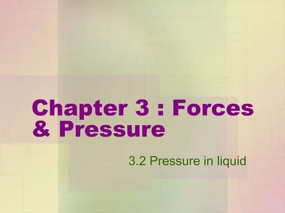 Pressure in solids | PPTX
