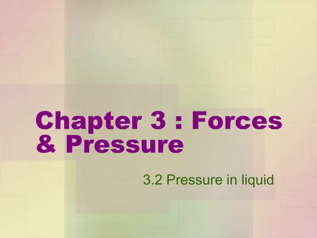 Pressure in solids | PPTX