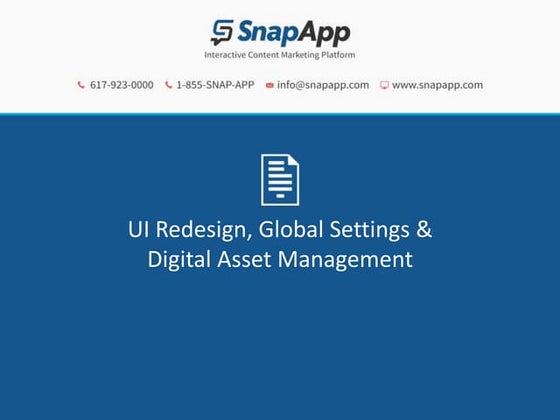 SnapApp Engage and Acquire customers with Interactive Content YOU ...