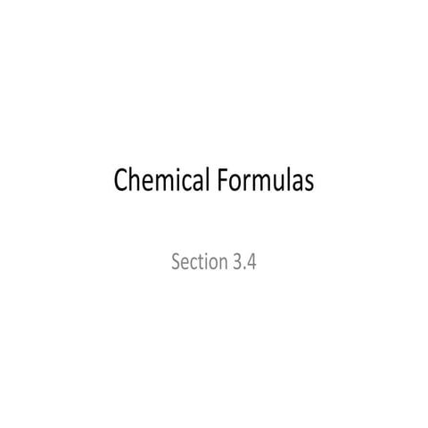 3.4 chemical formulas | PPT
