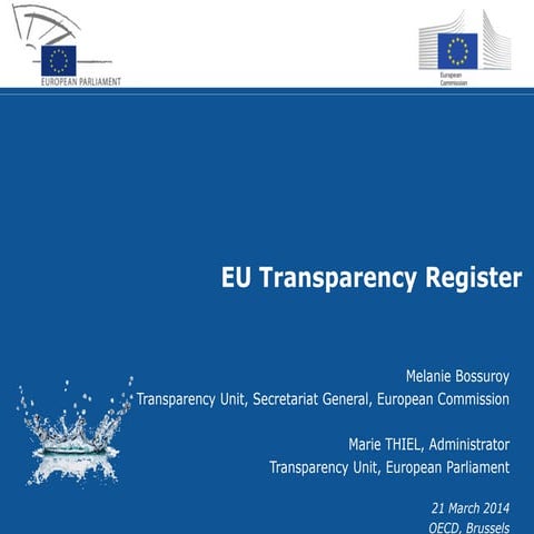 EU Transparency Register - Melanie Bossuroy & Marie Thiel | PDF