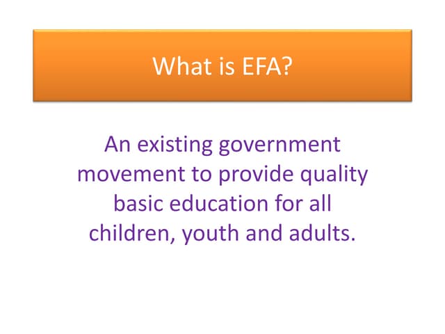 Education For All (Philippines) | PPT