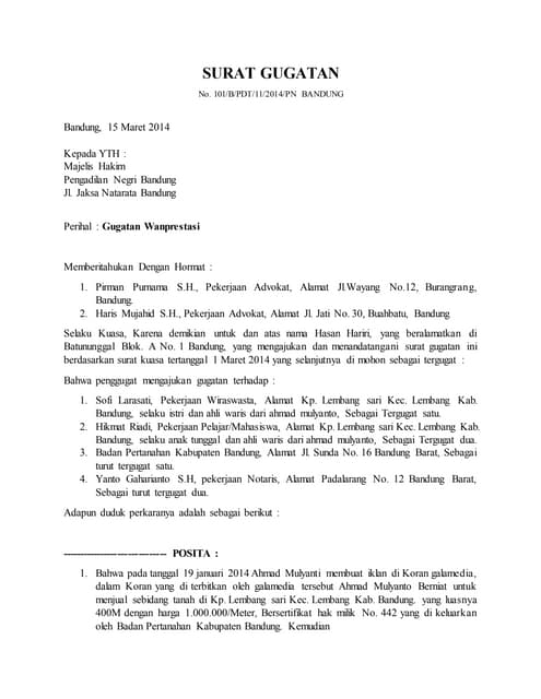 Contoh Legal Opinion (Pendapat Hukum) | PDF