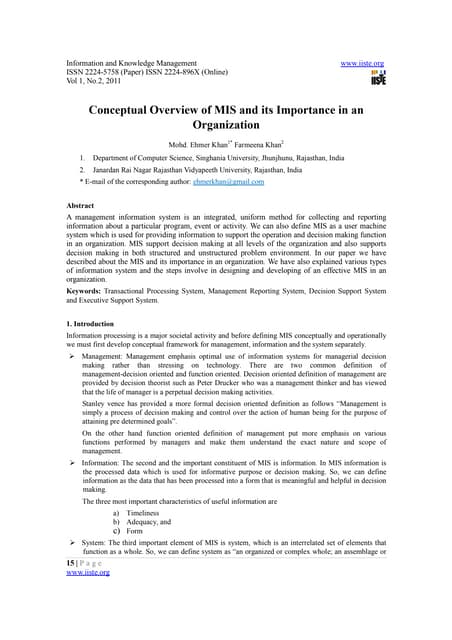 Sub systems of information system - MIS | DOCX | Databases | Computer ...