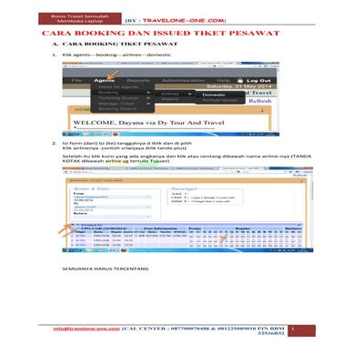 3. cara booking dan issued tiket pesawat | PDF