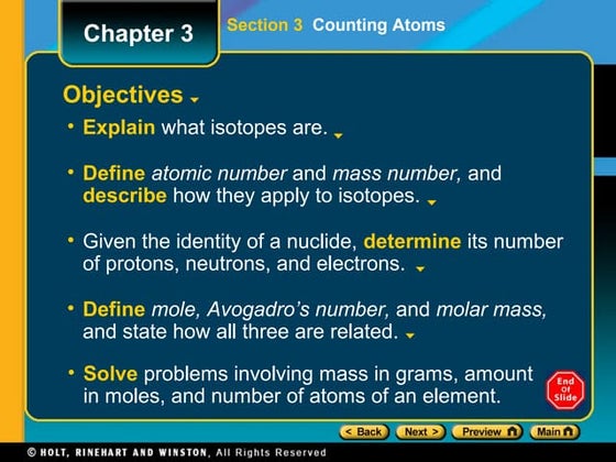 Chapter 3.3 : Counting Atoms | PPT