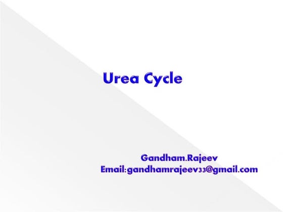 Urea cycle | PPTX