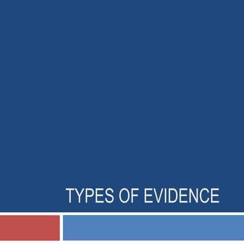 3.7 types of evidence | PPTX