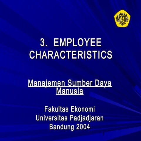 3.employee characteristic | PPT