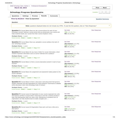3.20 schoology progress questions results | PDF | Educational ...