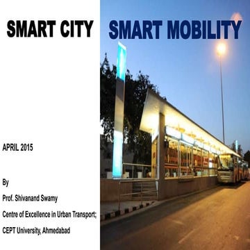 CONNECTKaro 2015 - Session 2 - Smart City Smart Mobility | PPTX