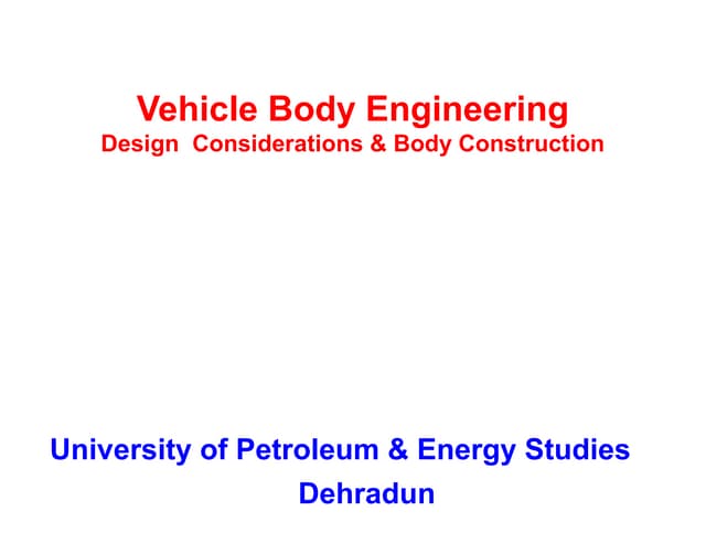 Vehicle Body Engineering Bus Body Details | PPT