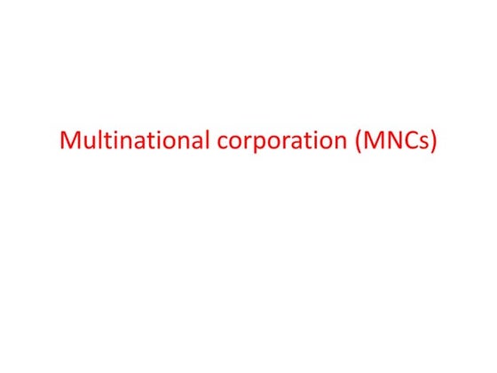 presentation on multinational corporation | PPT