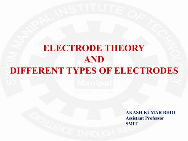 Omd551 types of electrodes | PPTX