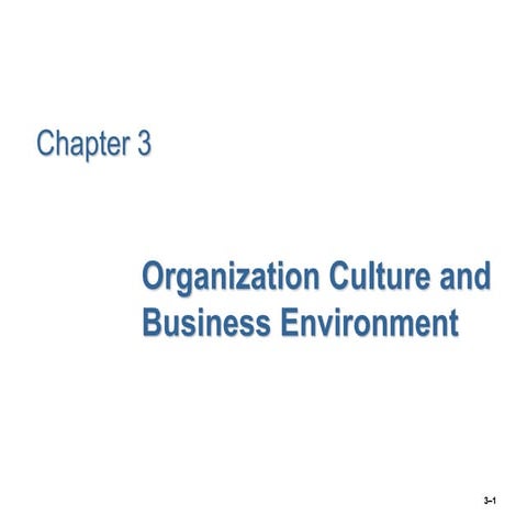 Organizational culture and environment | PPTX