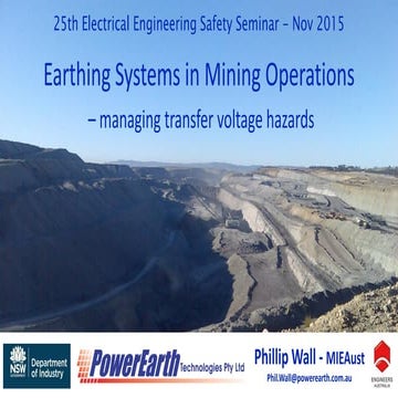 Earthing systems in mines - Phillip Wall | PDF