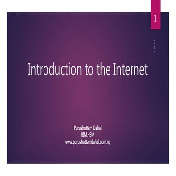 Introduction to the Internet | PPT