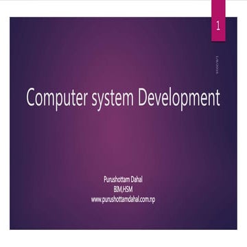 Computer system Development | PPTX