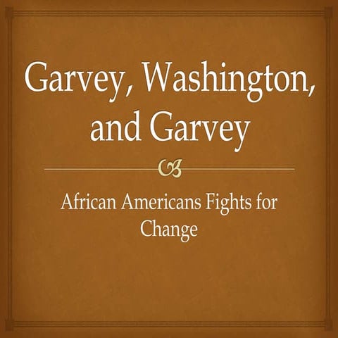 Washington, Du Bois, Garvey | PPTX