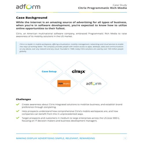 Adform and Citrix: programmatic rich media | PDF