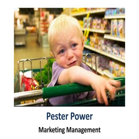 Pester power - Marketing Management - Manu Melwin Joy | PPTX