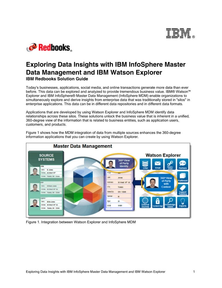 Exploring Data Insights with IBM InfoSphere Master Data Management an…