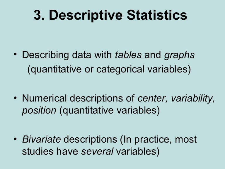 3. descriptive statistics