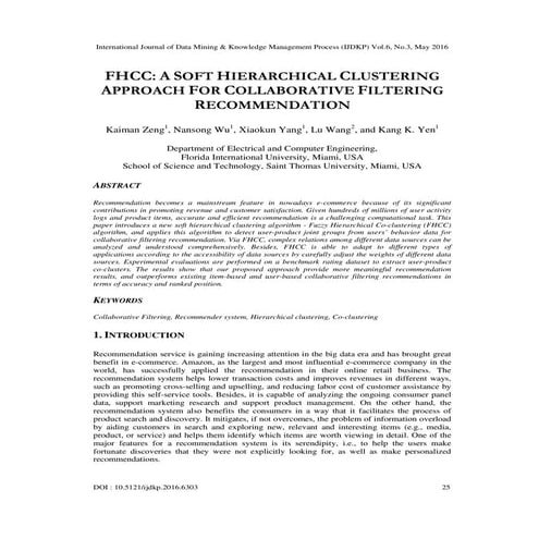 Fhcc A Soft Hierarchical Clustering Approach For Collaborative 9626