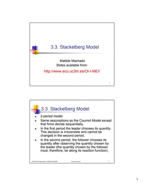 Cournot And Stackelberg Solver Model | XLS
